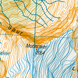 Moonraker, West Coast - NZ Topo Map