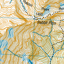 Rabbit Pass, Otago - NZ Topo Map
