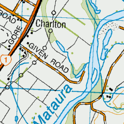 Mataura River, Southland - NZ Topo Map