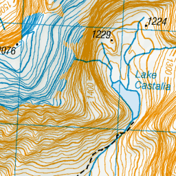 Lake Castalia, Otago - NZ Topo Map