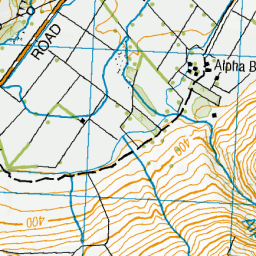 Alpha Burn, Otago - NZ Topo Map