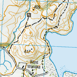 West Wanaka, Otago - NZ Topo Map