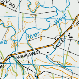 Waikawa River West Branch, Southland - NZ Topo Map