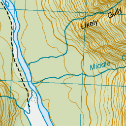 Okuru River, West Coast - NZ Topo Map