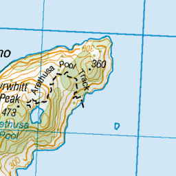 Arethusa Pool, Otago - NZ Topo Map