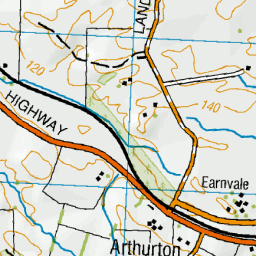 Arthurton, Southland - NZ Topo Map
