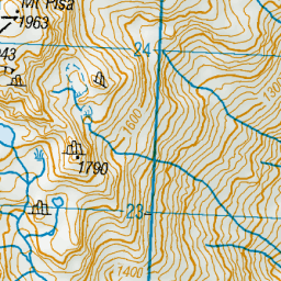 Mount Pisa, Otago - NZ Topo Map
