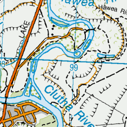 Hawea River, Otago - NZ Topo Map