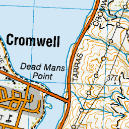 Dead Mans Point, Otago - NZ Topo Map