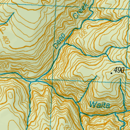 Waita River, West Coast - NZ Topo Map