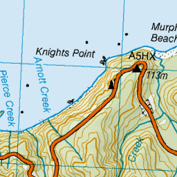 Knights Point, West Coast - NZ Topo Map