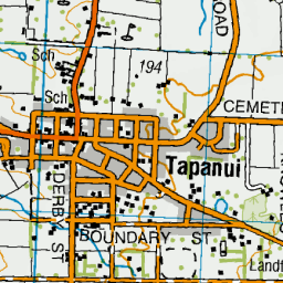 Tapanui, Otago - NZ Topo Map