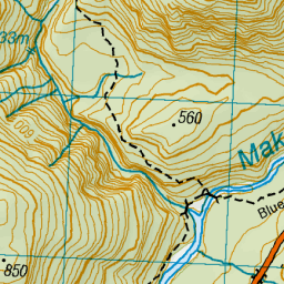 Makarora River, Otago - NZ Topo Map