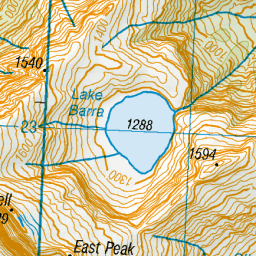 Lake Barra, West Coast - NZ Topo Map