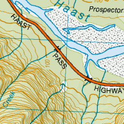 Haast River, West Coast - NZ Topo Map