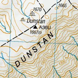 DUNSTAN MOUNTAINS, Otago - NZ Topo Map