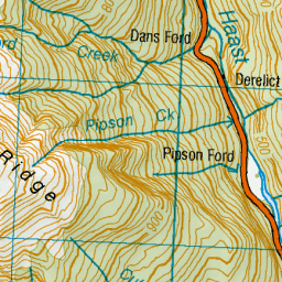 Haast River, West Coast - NZ Topo Map