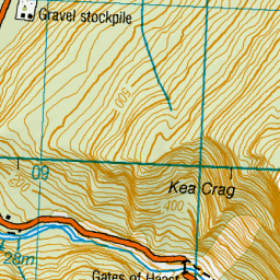 Gates of Haast Bridge, West Coast - NZ Topo Map