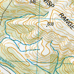 WISP RANGE, Otago - NZ Topo Map