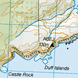 Duff Islands, Otago - NZ Topo Map