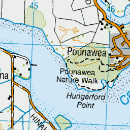 Pounawea, Otago - NZ Topo Map