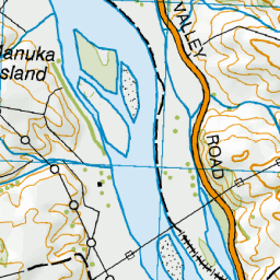 Manuka Island, Otago - NZ Topo Map