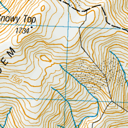 DIADEM RANGE, Canterbury - NZ Topo Map