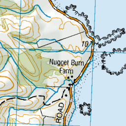 Nugget Burn Farm, Otago - NZ Topo Map