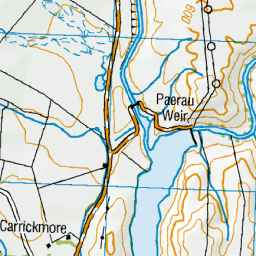 Paerau Weir, Otago - NZ Topo Map