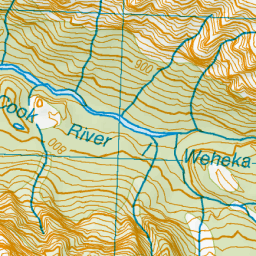 Cook River/Weheka, West Coast - NZ Topo Map