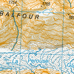 BALFOUR RANGE, West Coast - NZ Topo Map