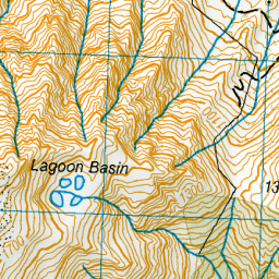 Lagoon Basin, Canterbury - NZ Topo Map