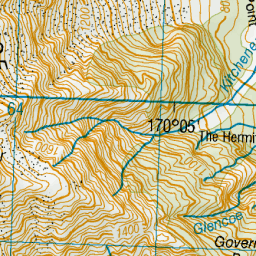 Kitchener Creek, Canterbury - NZ Topo Map