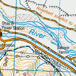 Ohau River, Canterbury - NZ Topo Map