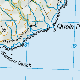 Quoin Point, Otago - NZ Topo Map
