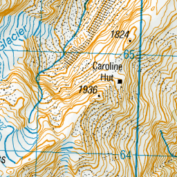 Caroline Hut, Canterbury - NZ Topo Map