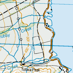 Totara Peak, Canterbury - NZ Topo Map