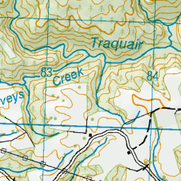Harveys Creek, Otago - NZ Topo Map