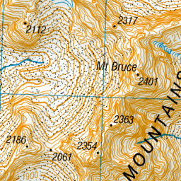 Mount Bruce, Canterbury - NZ Topo Map