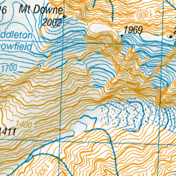 Mount Downe, West Coast - NZ Topo Map