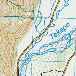 Tekapo River, Canterbury - NZ Topo Map