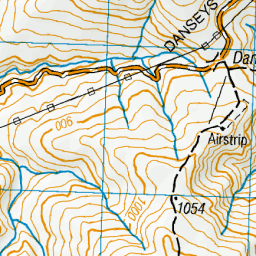 Danseys Pass, Otago - NZ Topo Map