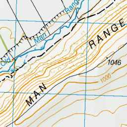 OLD MAN RANGE, Canterbury - NZ Topo Map
