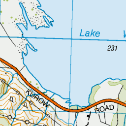 Lake Waitaki, Canterbury - NZ Topo Map