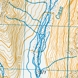 Cass River, Canterbury - NZ Topo Map