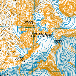 Mount Hutton, Canterbury - NZ Topo Map