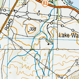 Lake Waitaki, Canterbury - NZ Topo Map