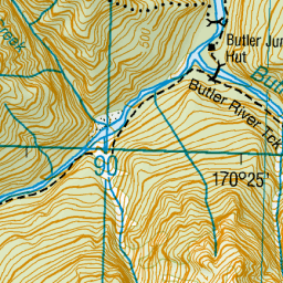 Whataroa River, West Coast - NZ Topo Map