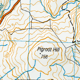 Pigroot Hill, Otago - NZ Topo Map