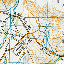 Awakino, Canterbury - NZ Topo Map